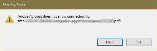 Adobe Reader not allow connection. – Neo Insight
