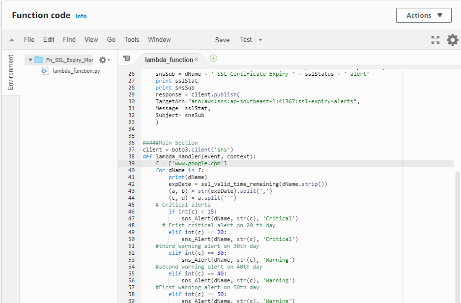 Use AWS SNS with Lambda function to monitor SSL Certificate Expiry. – Neo Insight